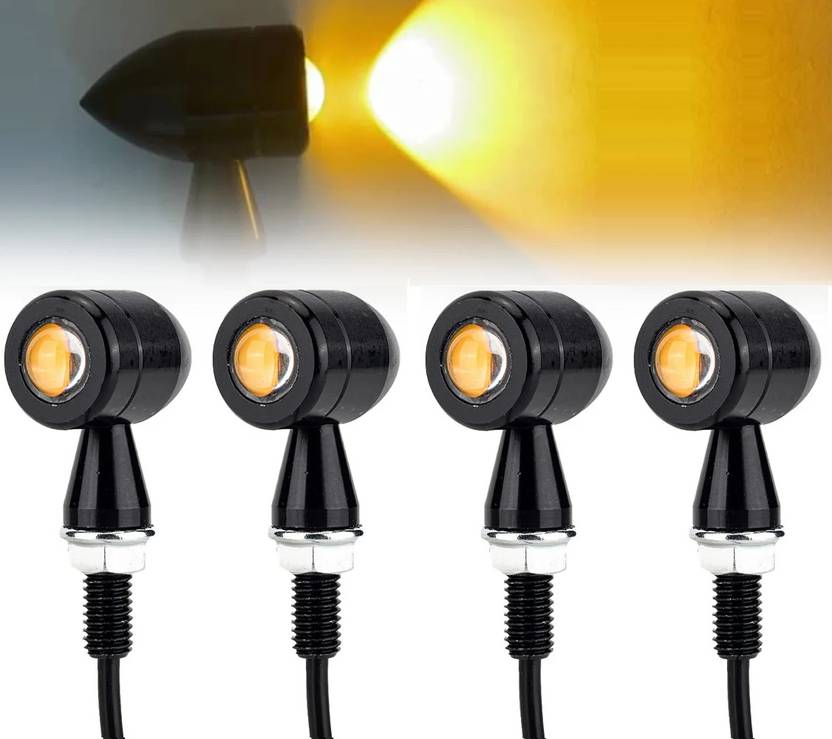 HALLOWS Front, Rear, Side LED Indicator Light for Universal For Bike ...