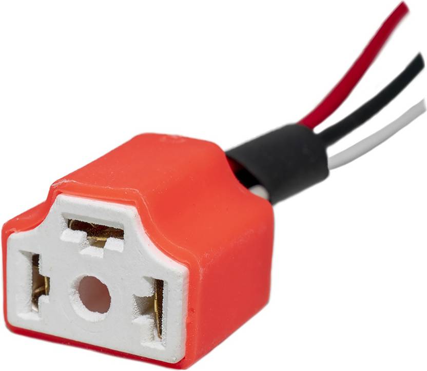 Ovicart H4 Car Motorcycle Headlight Ceramic Bulb Holder 3 Pin Female ...