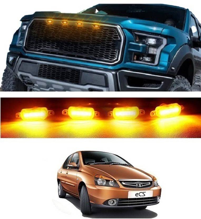 Trigcars Tata Indigo ECS Car Radiator Grill LED Light Set of 4 Dash ...