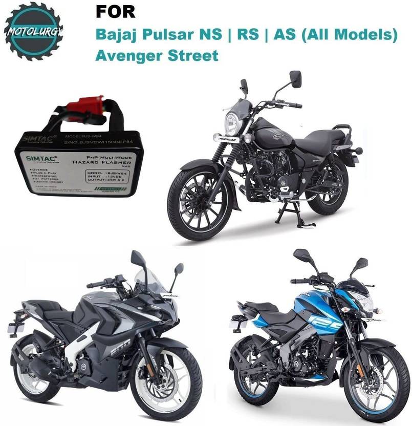MOTOLURGY SIMTAC HAZARD FLASHER FOR BAJAJ PULSAR NS RS AS VIKRANT ...