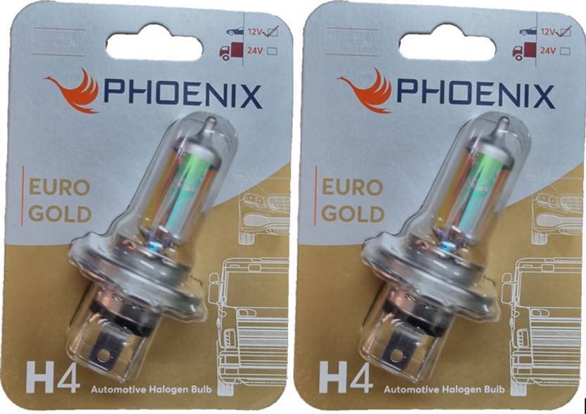 HALONIX PHOENIX EURO GOLD H4 BULB Headlight Car Halogen (12 V, 55 W ...