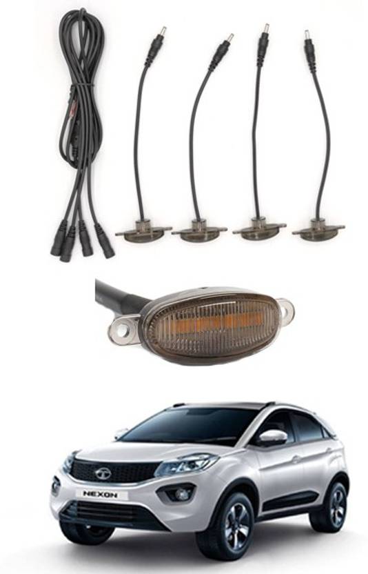 MATIES 4 LED Front Grill Led Lights Amber Lights DRL For Nexon-Tata ...