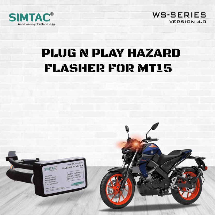 MOTOLURGY - SIMTAC HAZARD FLASHER FOR YAMAHA MT15 - PLUG N PLAY Blinker ...