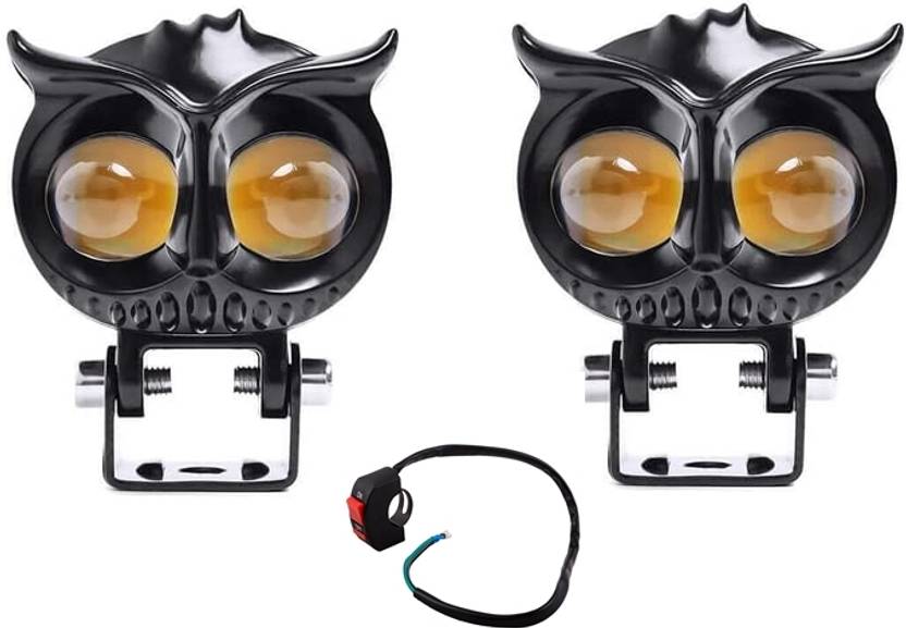OBEROI'S TRADERS OWL Shape 2 LED Fog White-Yellow light High & Low Beam ...