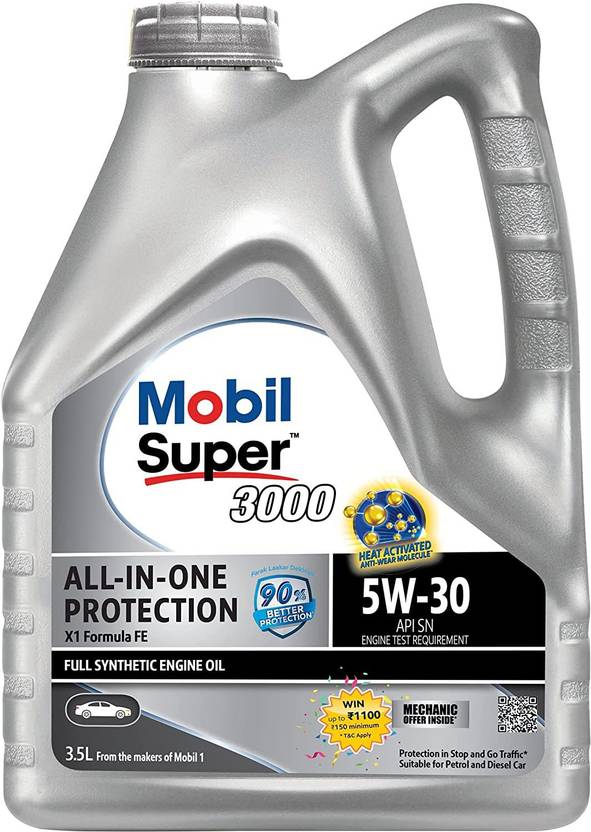 MOBIL 5W30 3.5LTR Full-Synthetic Engine Oil Price in India - Buy MOBIL ...
