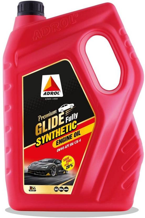 Adrol Glide Premium 0W40 API SNCK-4 Fully Synthetic Oil for 4 Wheeler ...