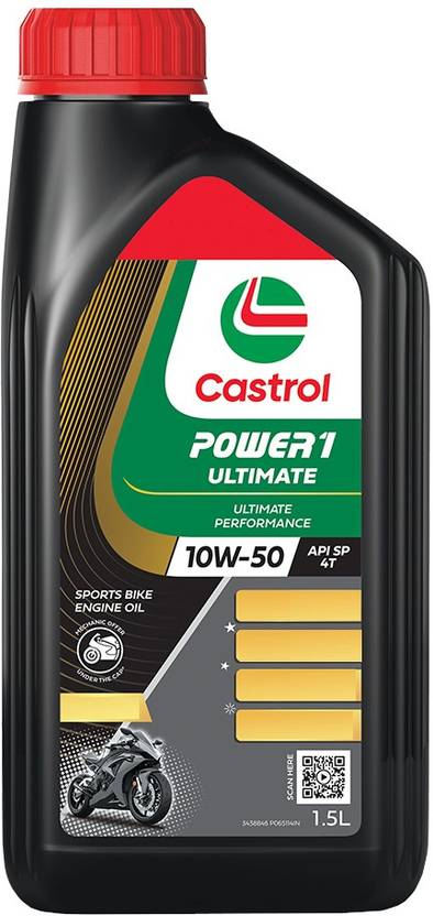 Castrol POWER1 ULTIMATE 10W-50 4T 5-in-1 Full Synthetic Technology ...