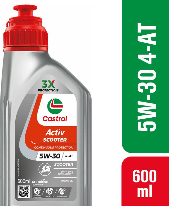 Castrol Activ SCOOTER 5W-30 4-AT (600ML) Full-Synthetic Engine Oil ...