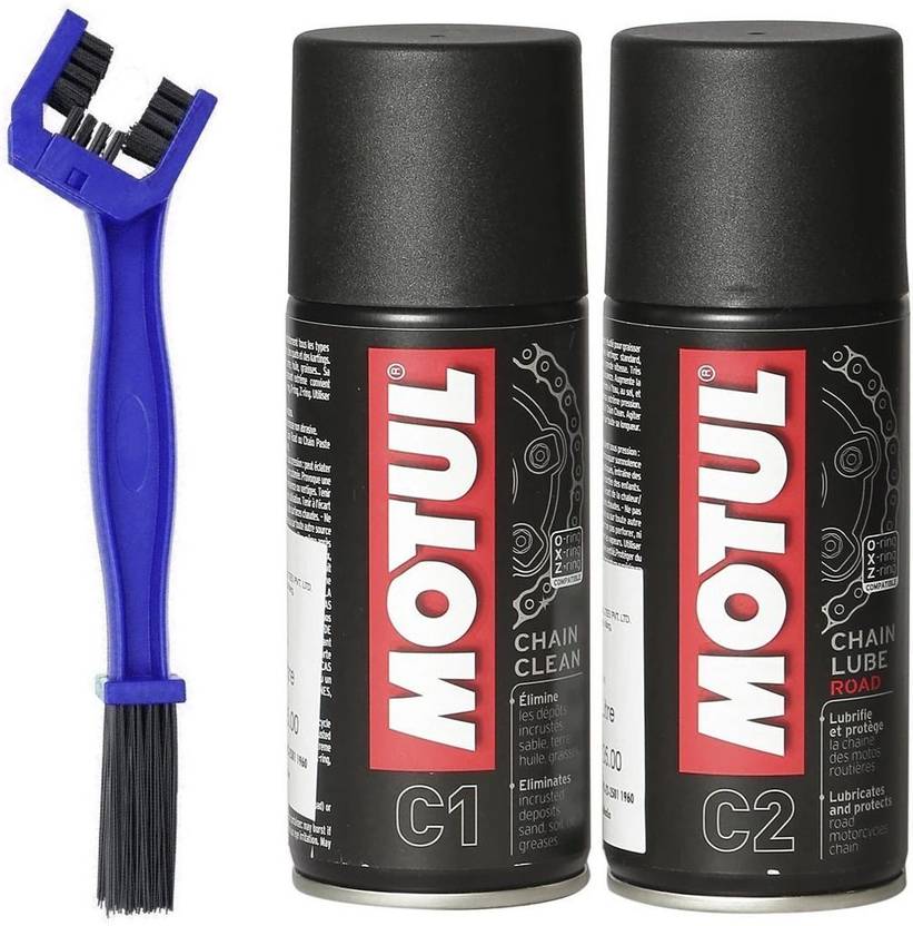 MOTUL Chain Cleaner C1 (150 ml) & Chain Lube Road C2 (150 ml) Chain ...