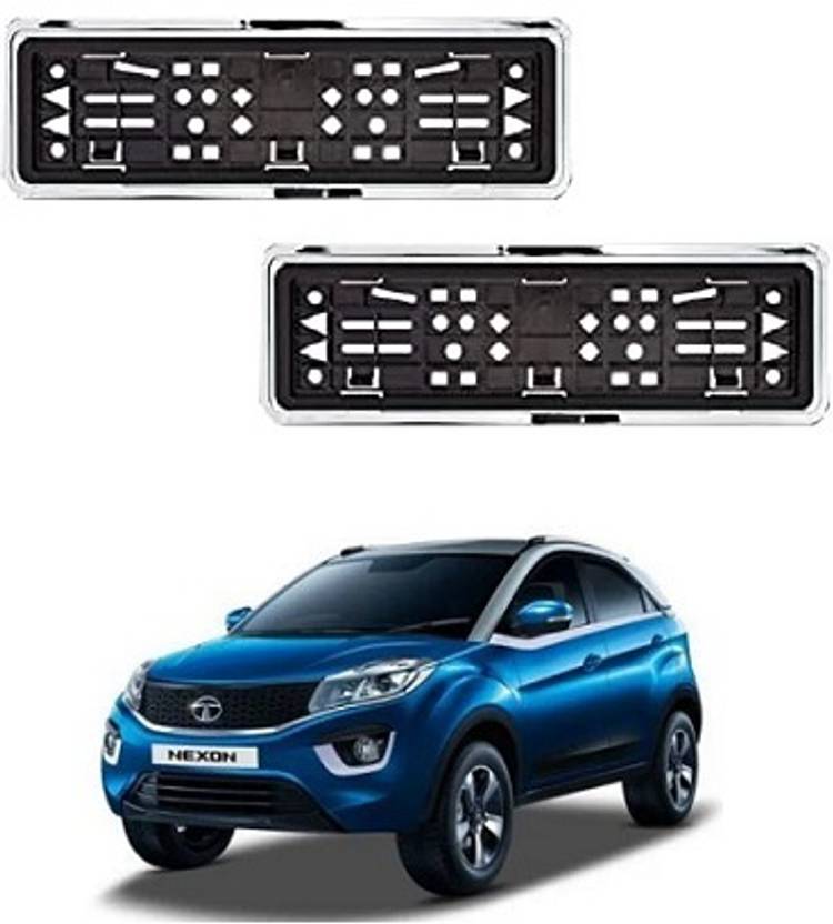 RS ENTERPRISES CARS Number Plate Chrome Frame (Front & Rear) for Tata ...