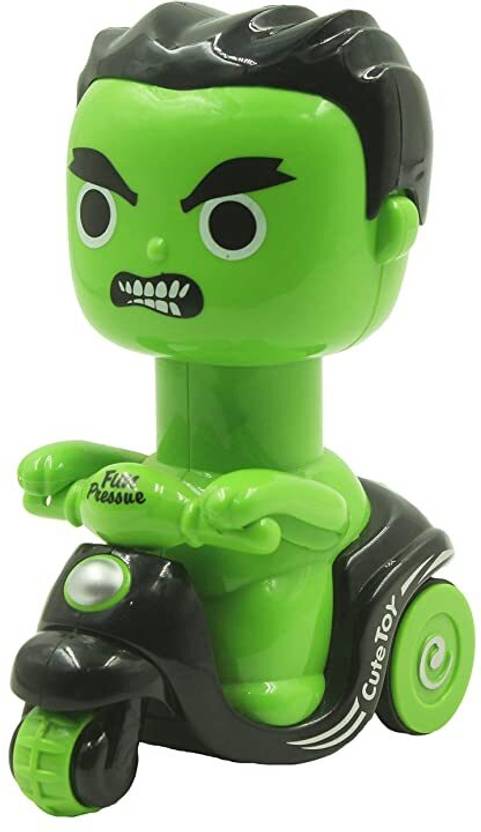 SATSA Hulk Man Press & Go Super Hero Figure Toy on Scooter for Kids ...