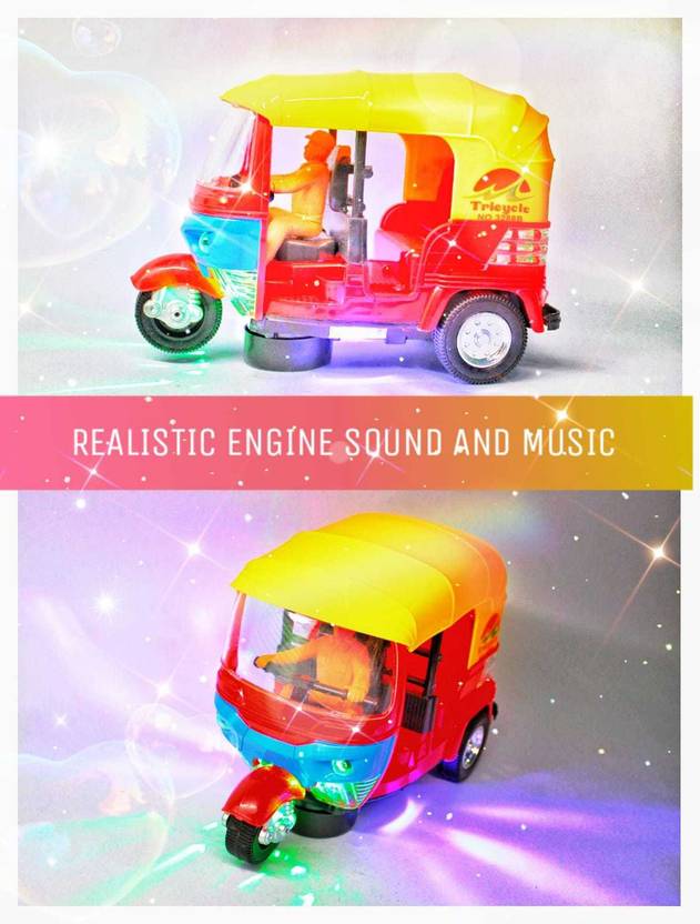 TRIPLEONE Tricycle Auto Rickshaw Toys and Gift Auto Rickshaw Toys with ...