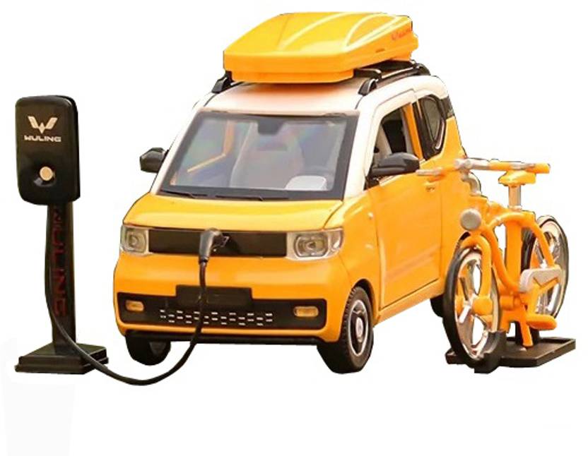 IndusBay Metal Diecast MINI EV Toy Car Model with Charging Station and ...