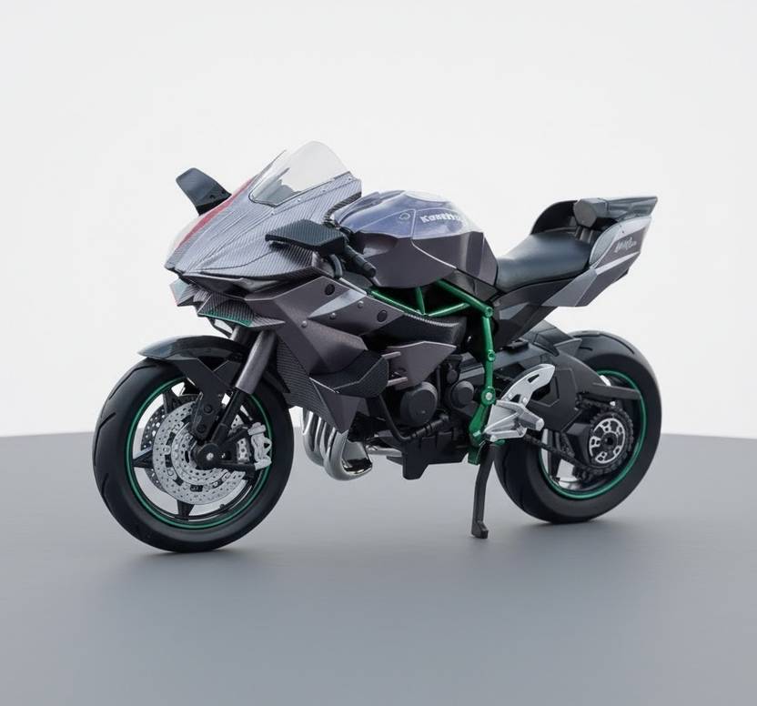 GKNEX 1:10 Metal Sports Motorcycle Toy | Die-Cast Mini Bike Model for Display - 1:10 Metal ...