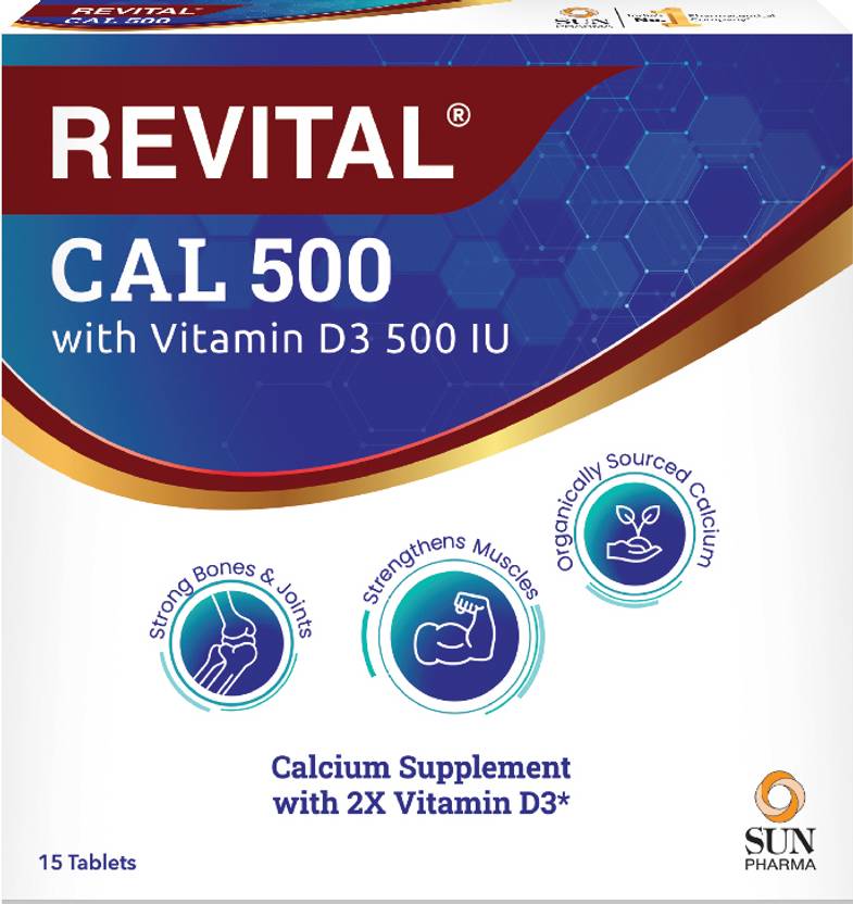 Revital CAL 500 with Vitamin D3 500 IU Tablets Price in India - Buy ...