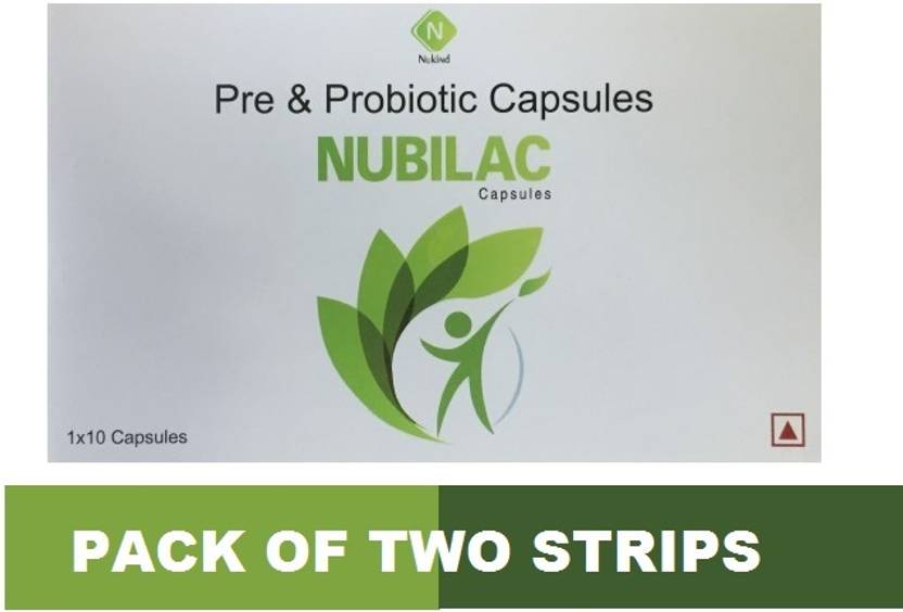 Nukind NUBILAC PREBIOTIC AND PROBIOTIC CAPSULE (2*10CAPS) Price in ...