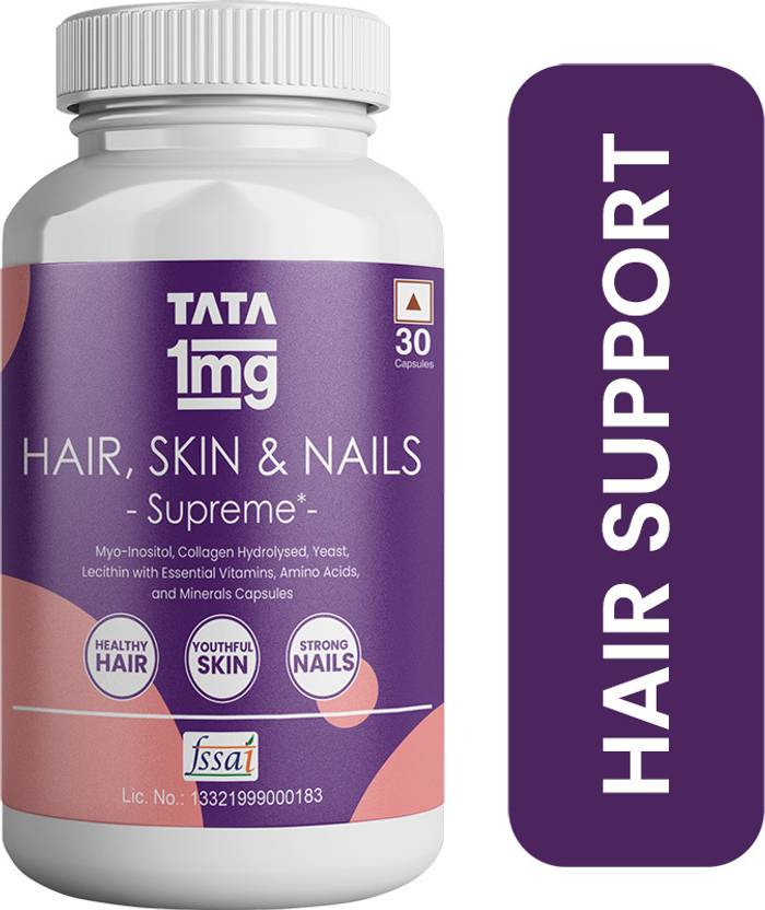 Tata 1mg Hair Skin And Nails Supreme Capsule With Collagen Biotin Zinc