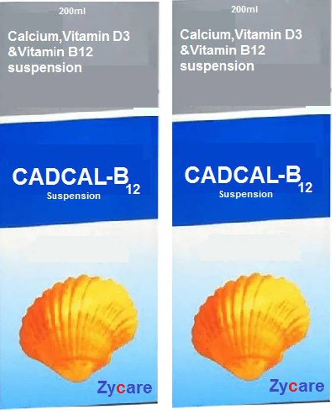 zycare CADCAL B12 SYRUP FOR CALCIUM DEFICIANCY IN BODY (2*200ML) Price ...