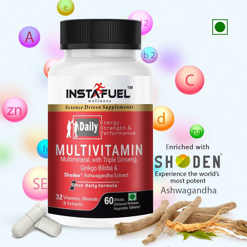 INSTAFUEL Wellness Multivitamin for All, Once Daily Formula, 60 Delay ...