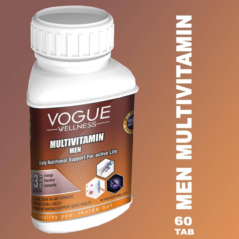 Vogue Wellness Advance Daily Men Multivitamin Tablets for Boost Energy ...