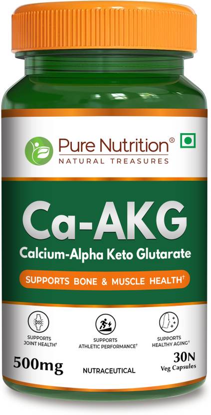 Pure Nutrition Ca-AKG Calcium Alpha Keto Glutarate 500 mg | Joint, Bone ...