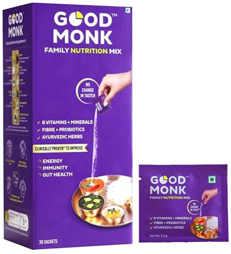 Good Monk Family Nutrition Mix|Energy & Immunity|Multivitamin (B12, C ...
