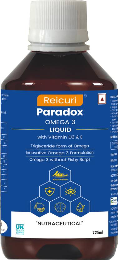 Reicuri Paradox Omega 3 Liquid | Omega 3, EPA, DHA, Vitamin D3 | Pure ...