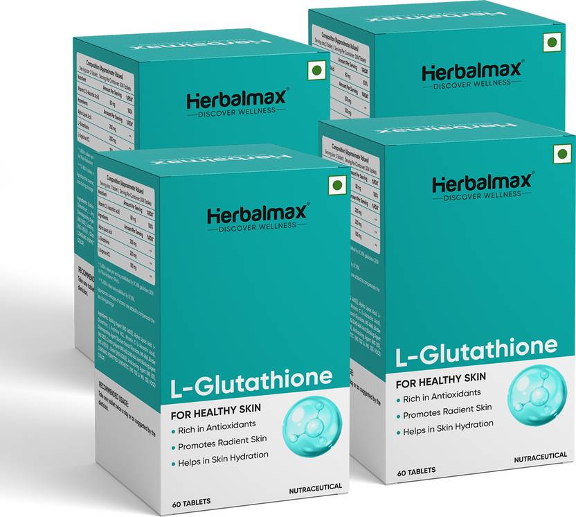 Herbal max L-Glutathione Tablet For Glowing Skin & Reduce Pigmentation ...