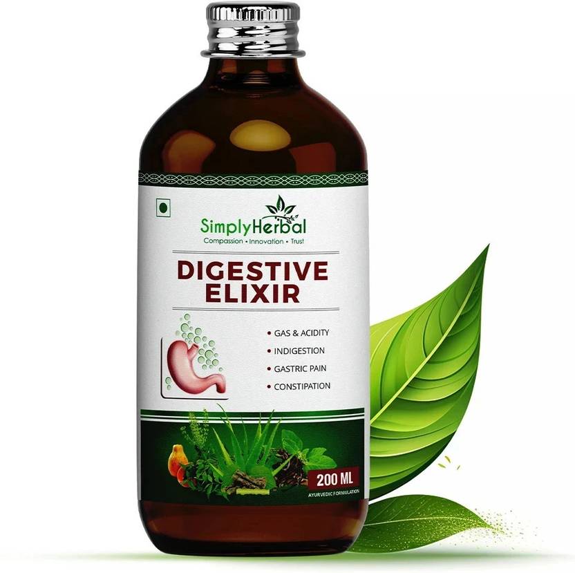 Simply Herbal Digestive Syrup, Tonic Enriched With 37 Digestion Enzymes ...