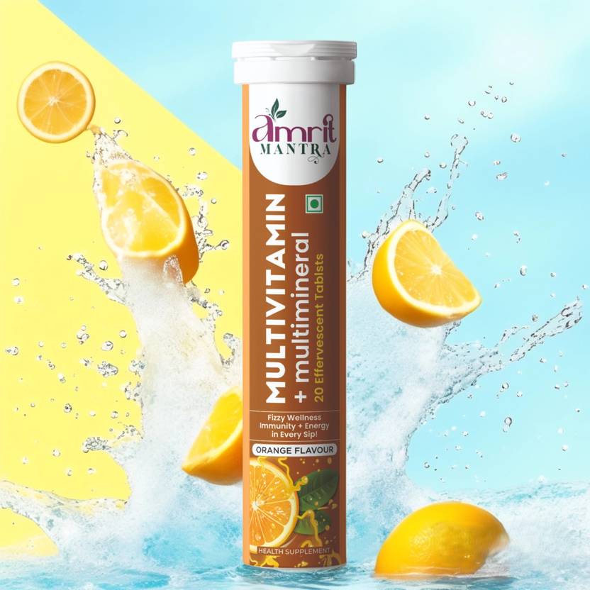 Amrit Mantra Multivitamin + Multimineral Effervescent Tablets– Immunity ...