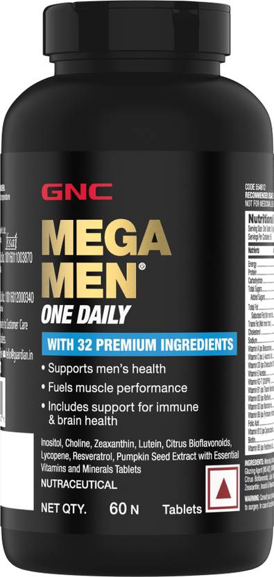 GNC Mega Men One Daily Multivitamin for Men Price in India - Buy GNC ...