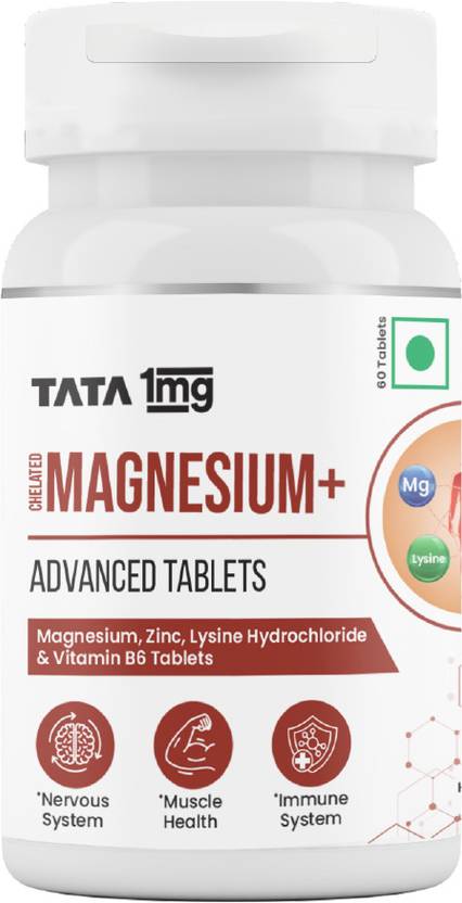 TATA 1mg Chelated Magnesium Plus Tablet with Zinc Price in India - Buy ...