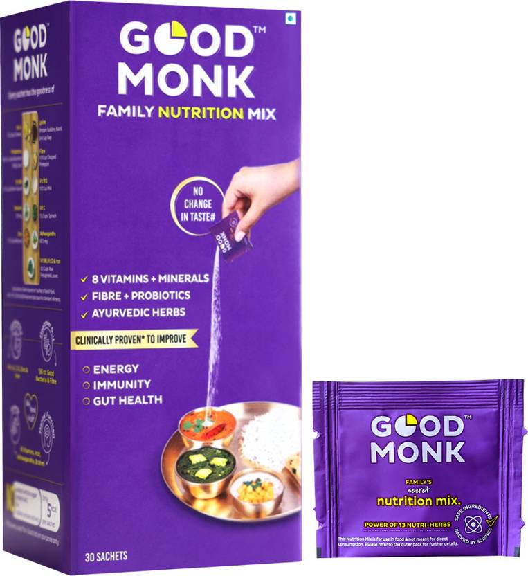Good Monk Nutrition Mix (Add to Food) - Multivitamins, Probiotics ...