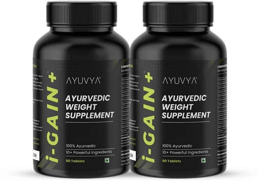 Ayuvya Ayurvedic i-Gain+ Weight Gain Supplement | New and Improved ...