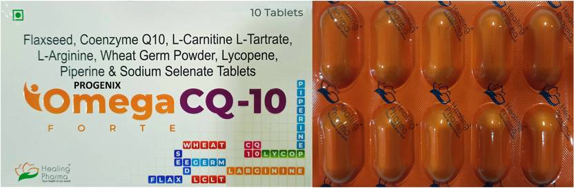 Progenix OMEGA CQ 10 TABLET WITH COENZYME Q10,CARNITINE,L-ARGININE FOR ...