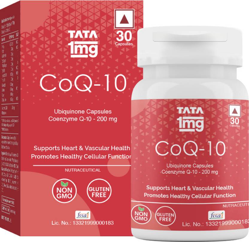 TATA 1mg CoQ 10 (Coenzyme 10)(200mg) Price in India - Buy TATA 1mg CoQ ...