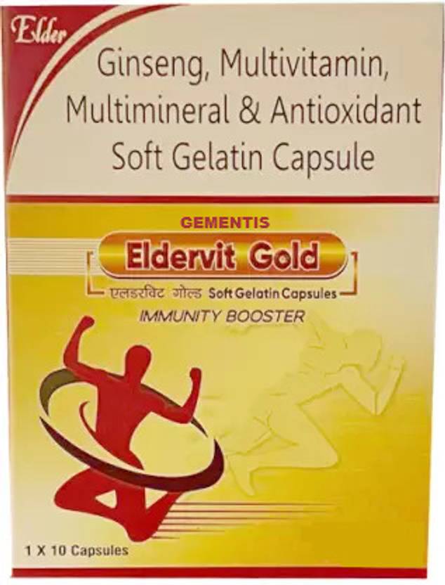 gementis ELDERVIT GOLD MULTIVITAMIN SUPPLEMENT CAPSULE FOR MEN AND ...