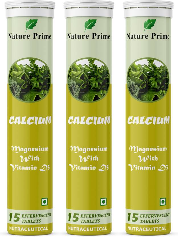 Nature Prime Calcium Magnesium with Vitamin D3 45 Effervescents Tablets ...