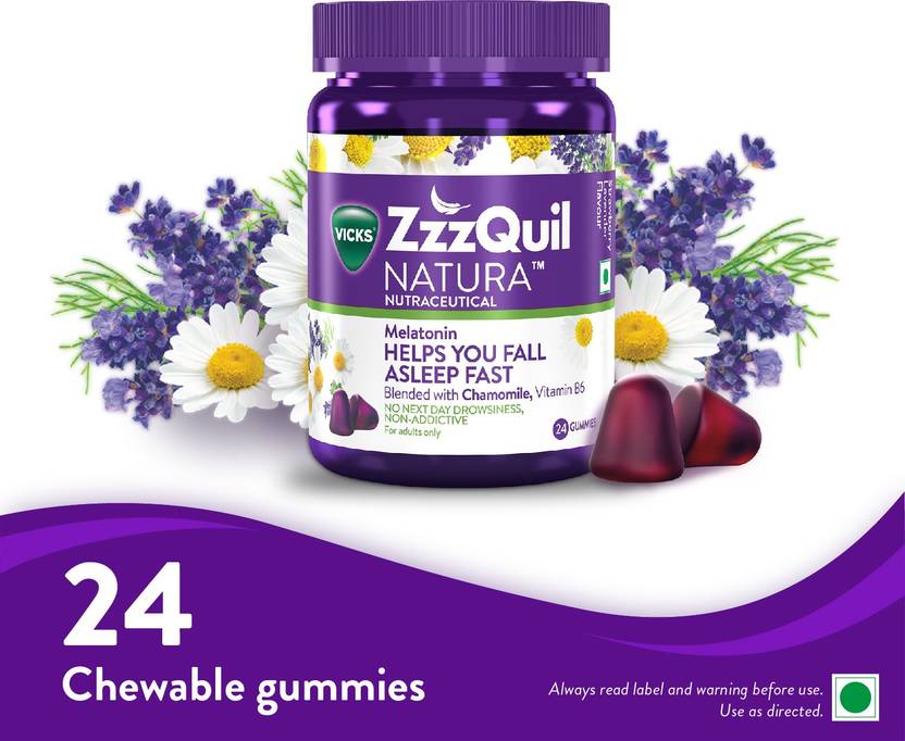 Vicks Zzzquil Natura, Melatonin Sleep Aid, Non-Addictive and No Next ...