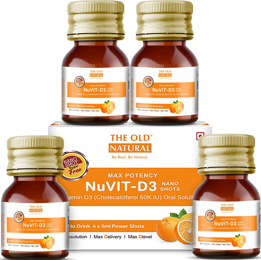 The Old Natural Nuvit D3 Vitamin D3 60000 iu I 60K iu Sugar Free Nano ...