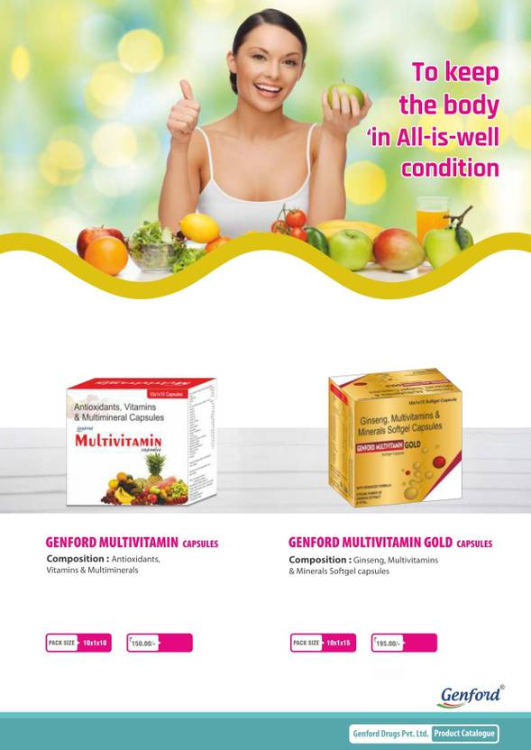 GENFORD multivitamin gold softgel capsule vitamins and minerals Price ...