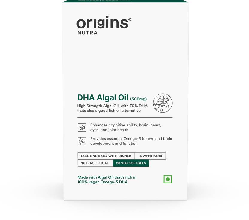Origins Nutra High Strength DHA Algal Oil 70% 500 mg Price in India ...
