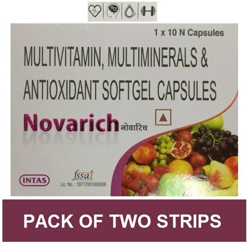 INTAS NOVARICH MULTIVITAMIN SOFTGEL CAPSULES WITH ANTI OXIDANTS (2 ...
