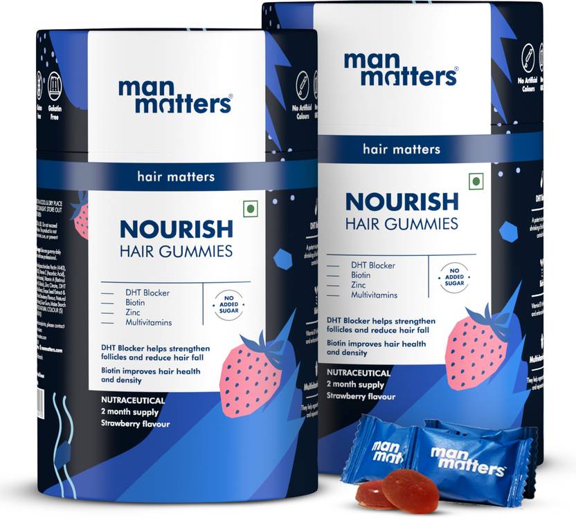Man Matters Biotin Hair Gummies for Men | No Added Sugar ...