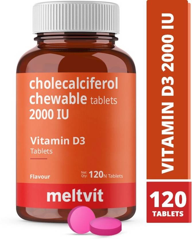 MELTVIT Chewable Vitamin D3 Tablets | Cholecalciferol Vitamin D ...