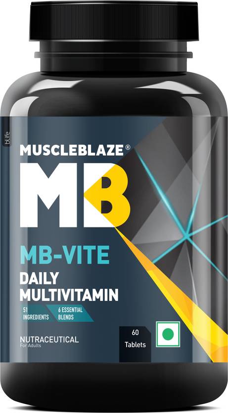 MUSCLEBLAZE MB-Vite Daily Multivitamin with 51 Ingredients & 6 Blends ...