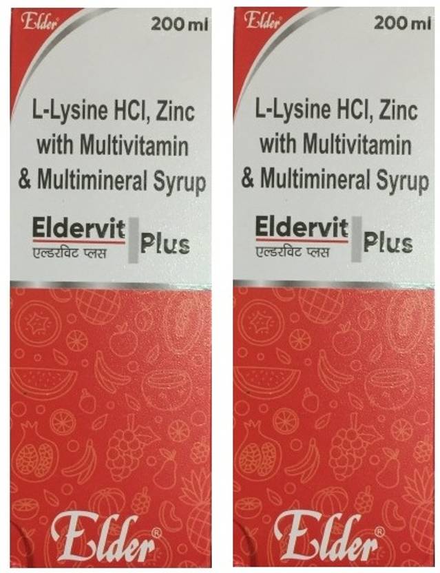 ELDERVIT PLUS MULTIVITAMIN AND MULTIMINERAL SYRUP (2*200ML) Price in ...