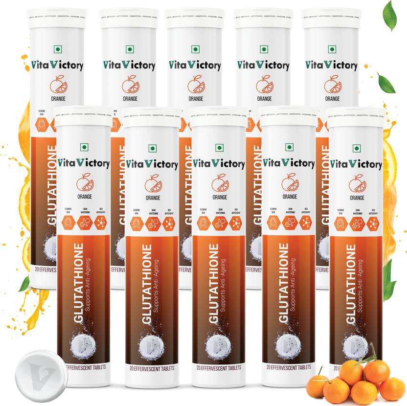 Vita Victory Glutathione Tablets 500mg with Vitamin C for Skin ...