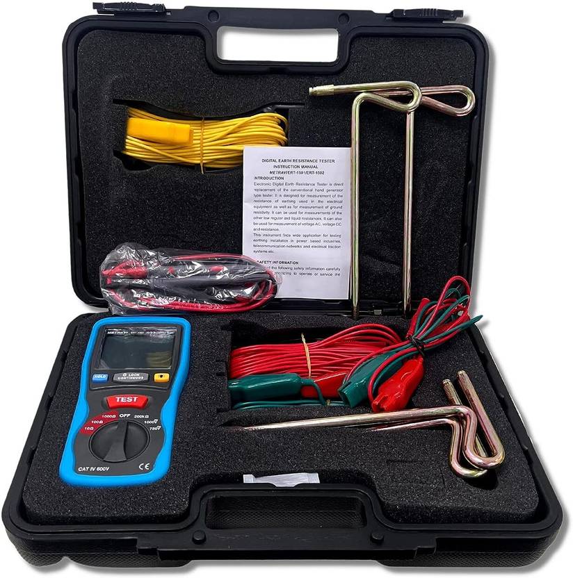 Metravi ERT-1502 Earth Resistance Tester with Testing it and Cables ...