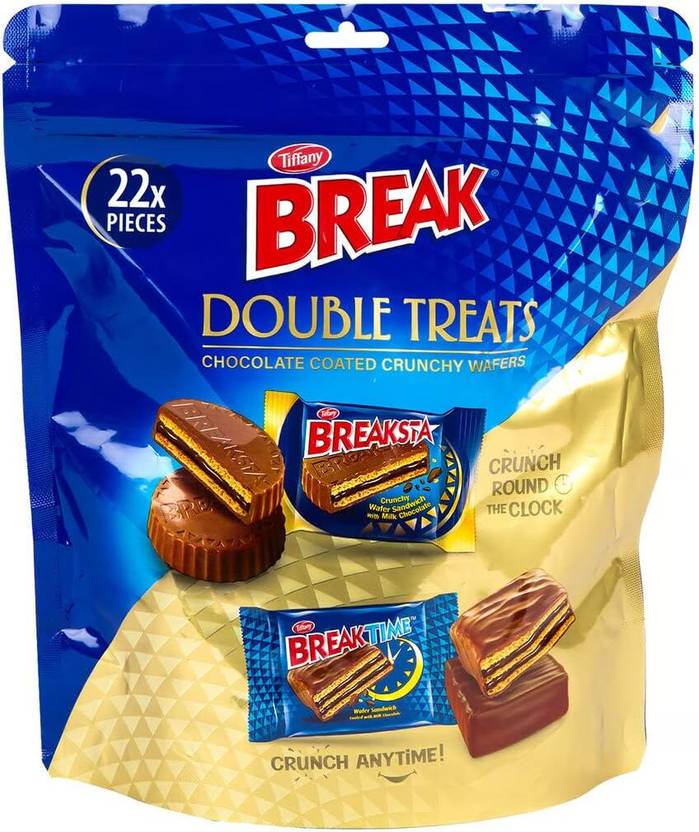 Tiffany Break Double Treats Chocolate Coated Crunchy Wafers With Milk ...